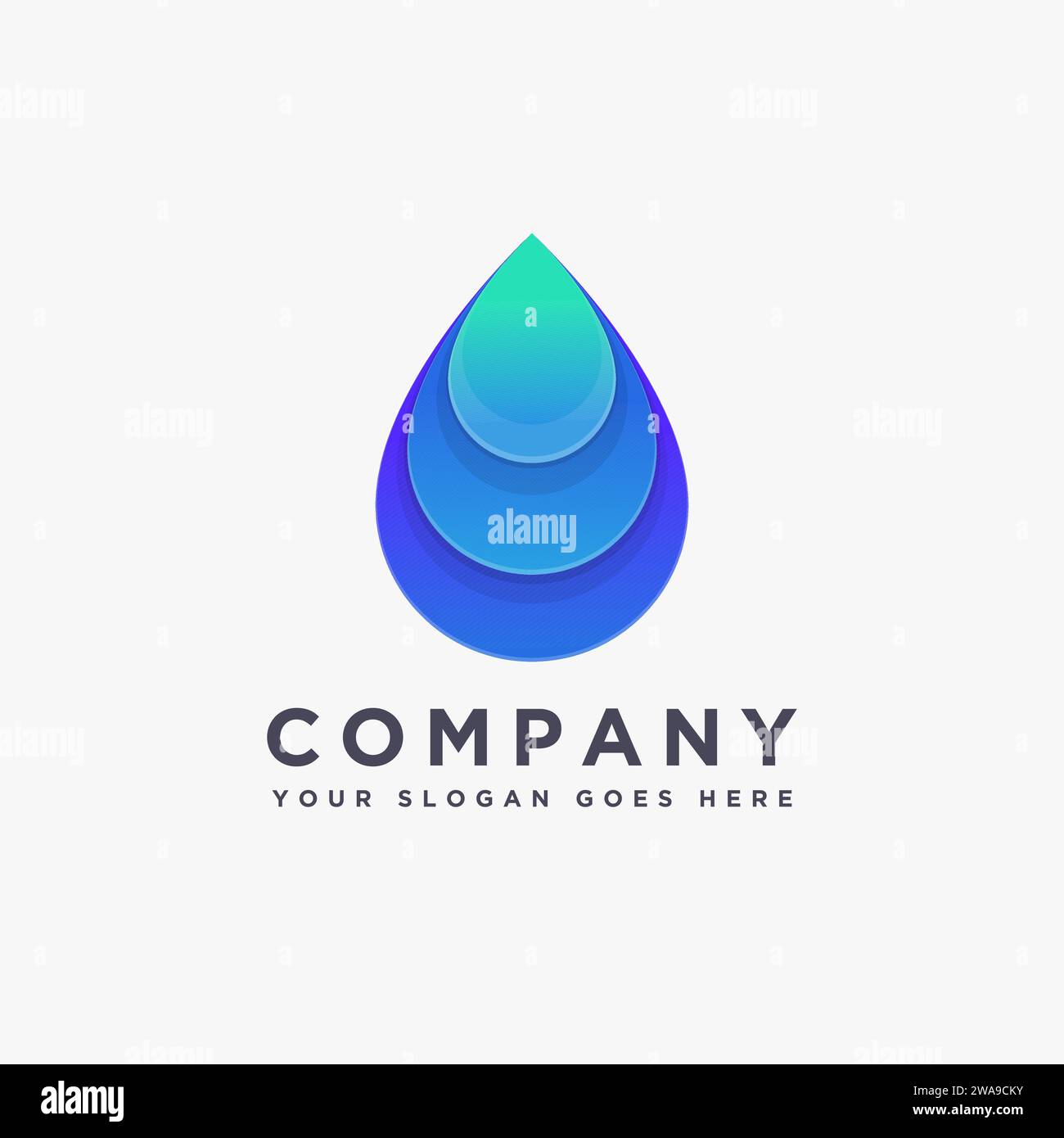 simple modern water drop logo icon vector template on white background ...