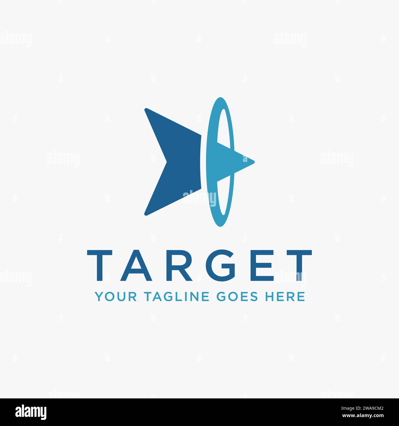 Abstract head of arrow on target logo icon , archievement logo design ...