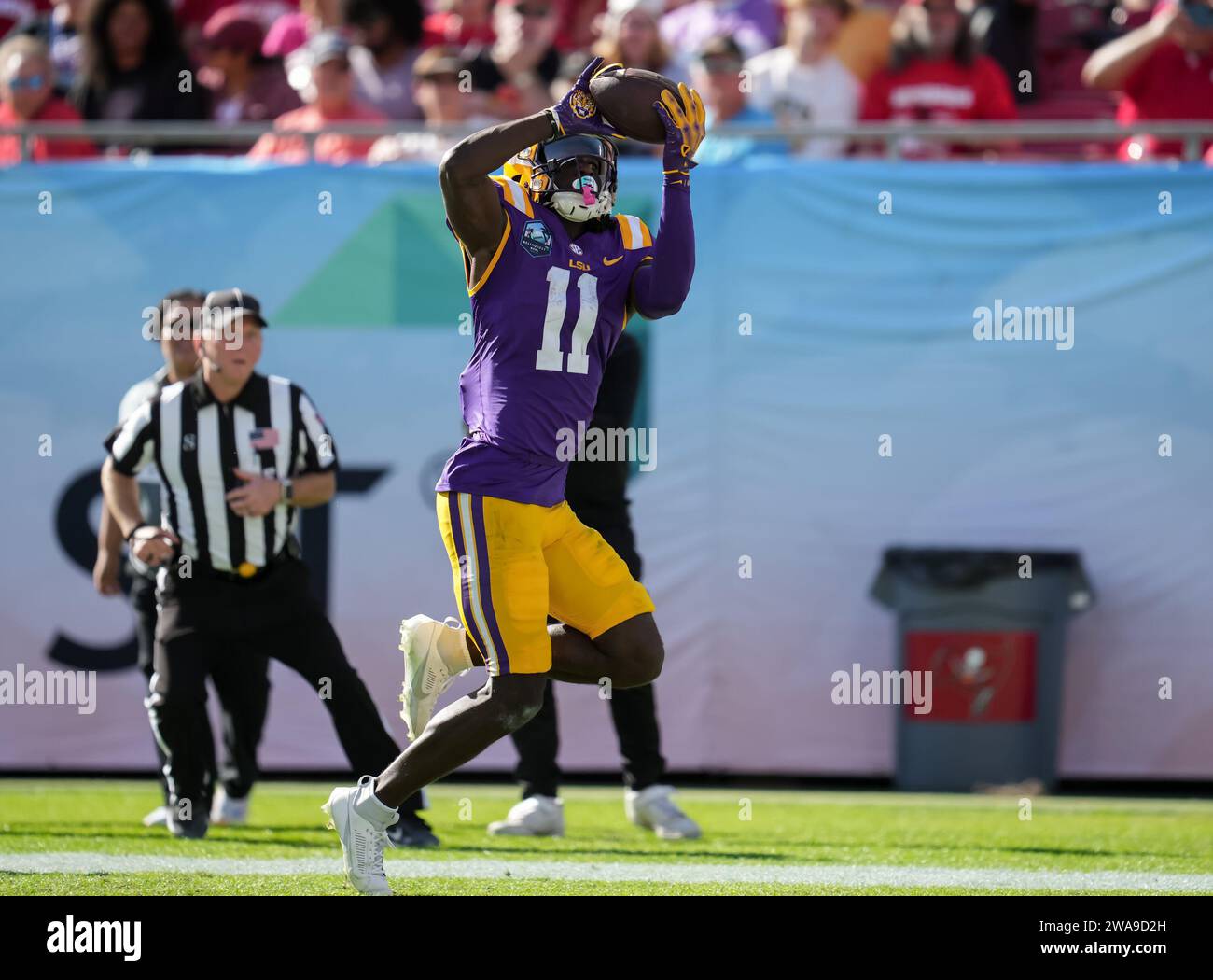 Tampa, United States. 01st Jan, 2024. LSU Tigers wide receiver Brian ...