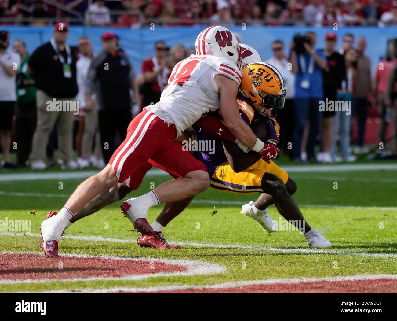 Tampa, United States. 01st Jan, 2024. LSU Tigers wide receiver Brian ...