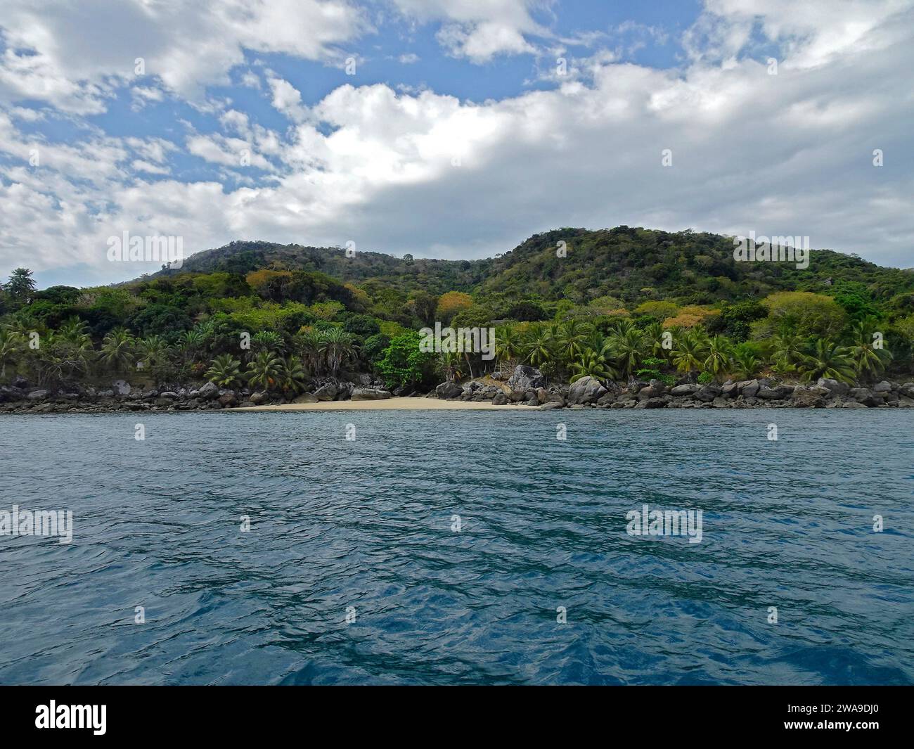 Isolated beach on Nosy Komba Island on the Mozambique Channel ...