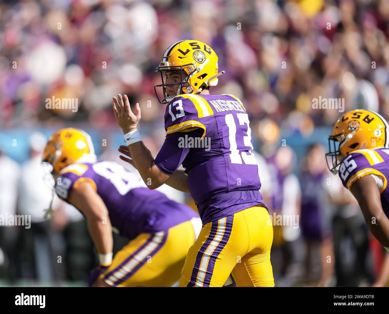 Tampa, United States. 01st Jan, 2024. LSU Tigers quarterback Garrett ...