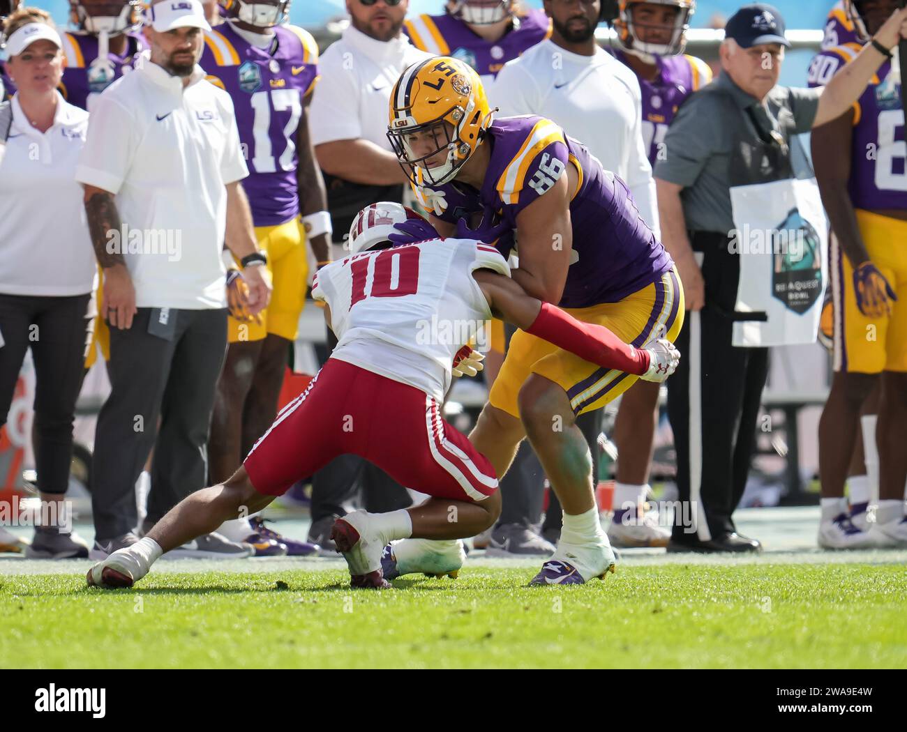 Tampa, United States. 01st Jan, 2024. LSU Tigers tight end Mason Taylor ...