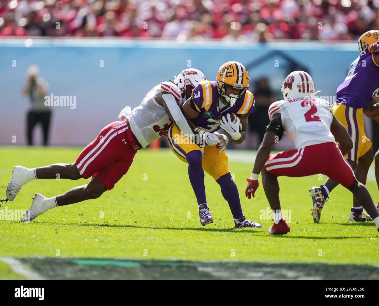 Tampa, United States. 01st Jan, 2024. LSU Tigers running back Logan ...