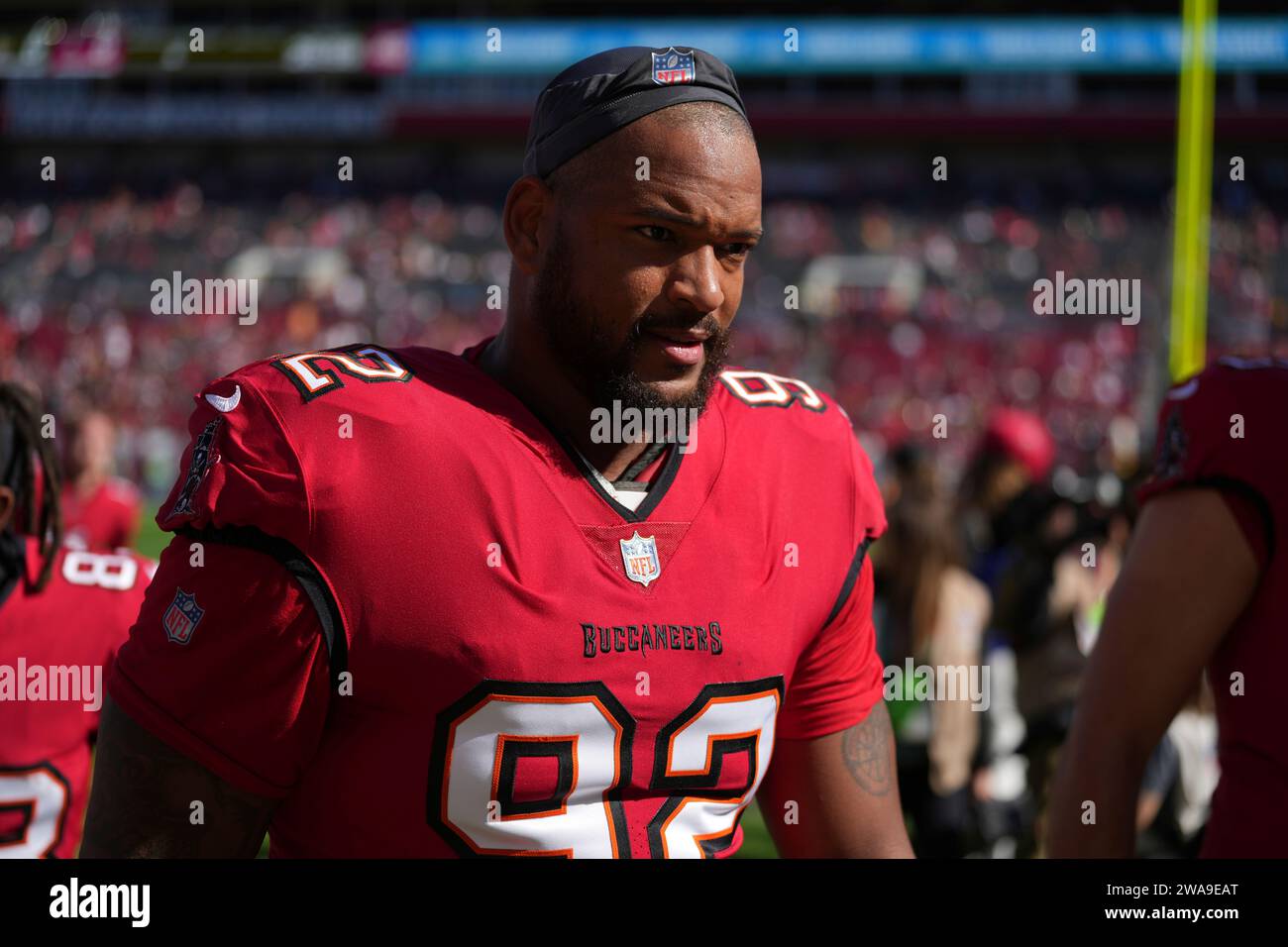Tampa Bay Buccaneers defensive end William Gholston (92) jogs into the ...