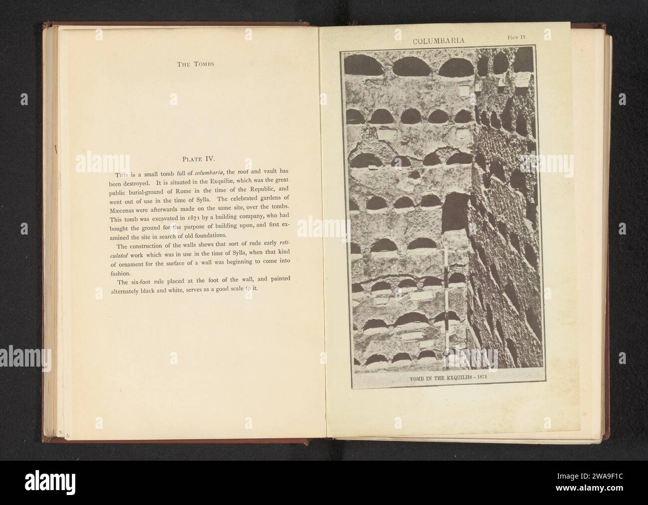 Wall with niches in a Columbarium in Rome, Anonymous, 1871 ...