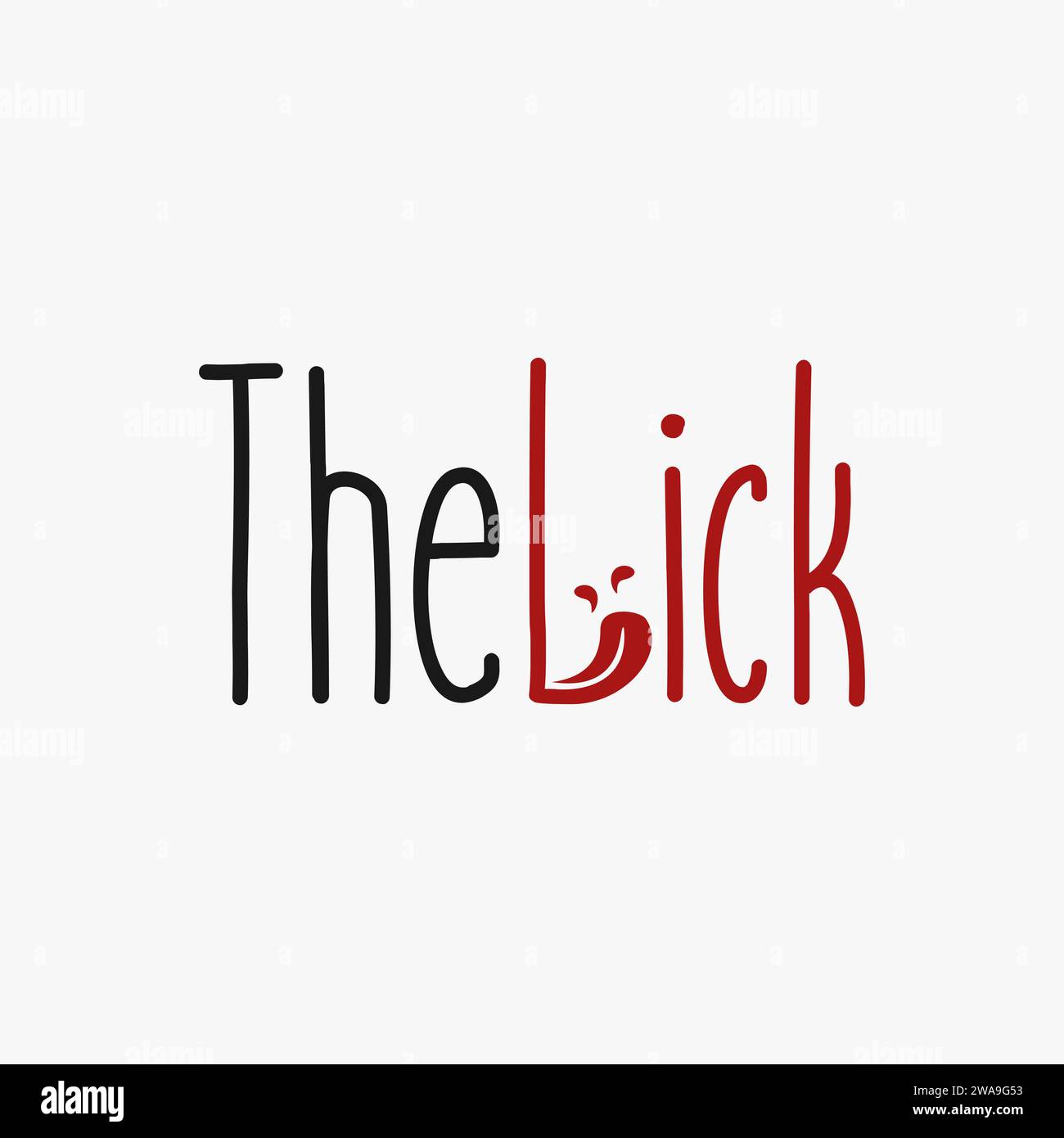 wordmark lick of tongue logo vector template on white background Stock ...