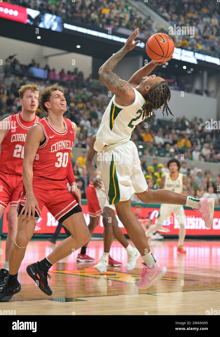 Waco, Texas, USA. 2nd Jan, 2024. Baylor Bears guard Jayden Nunn (2 ...