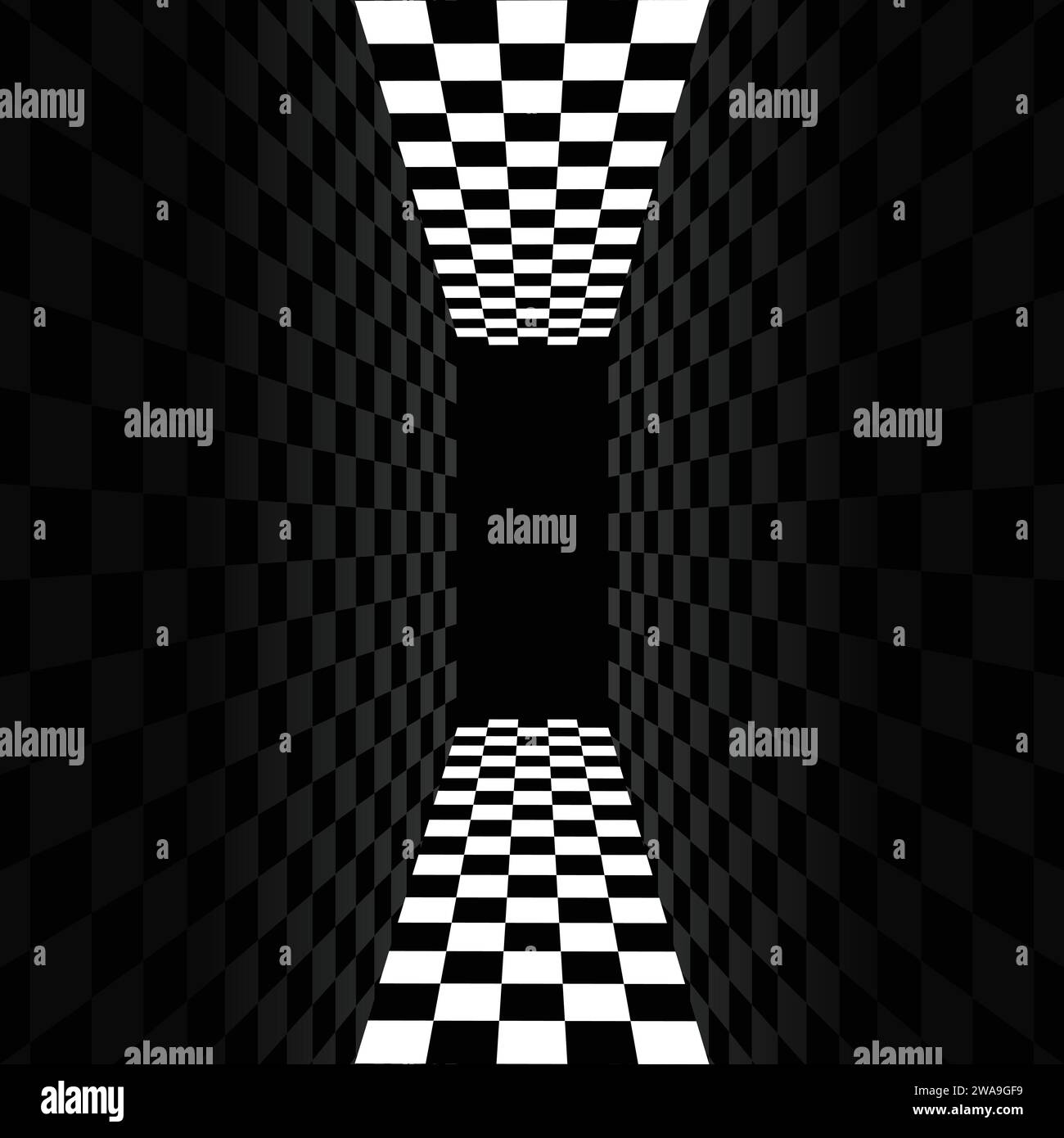 Checkered perspective dark background Stock Vector Image & Art - Alamy