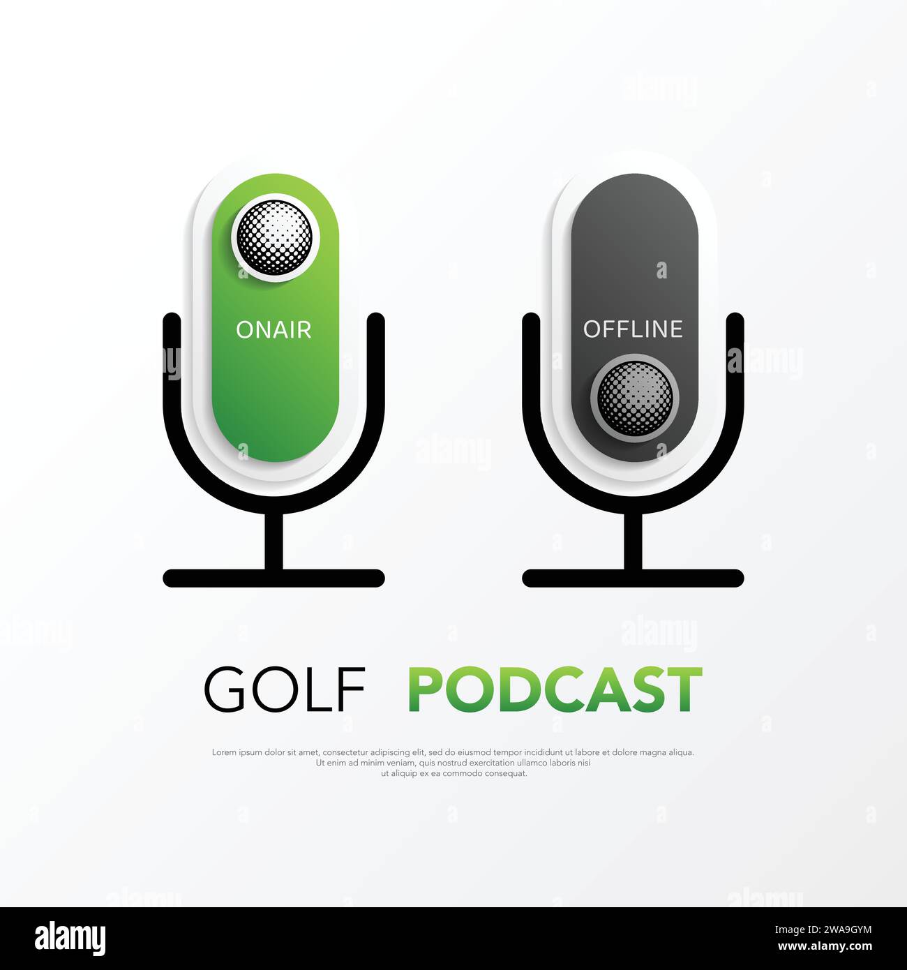 Sport golf microphone Stock Vector Images - Alamy