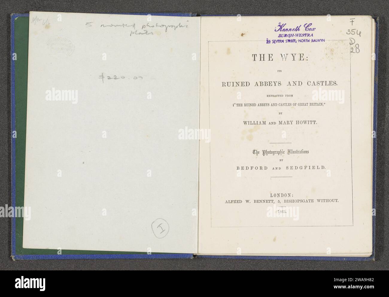 The Wye its ruined abbeys and castles, William Howitt, 1863 book London ...