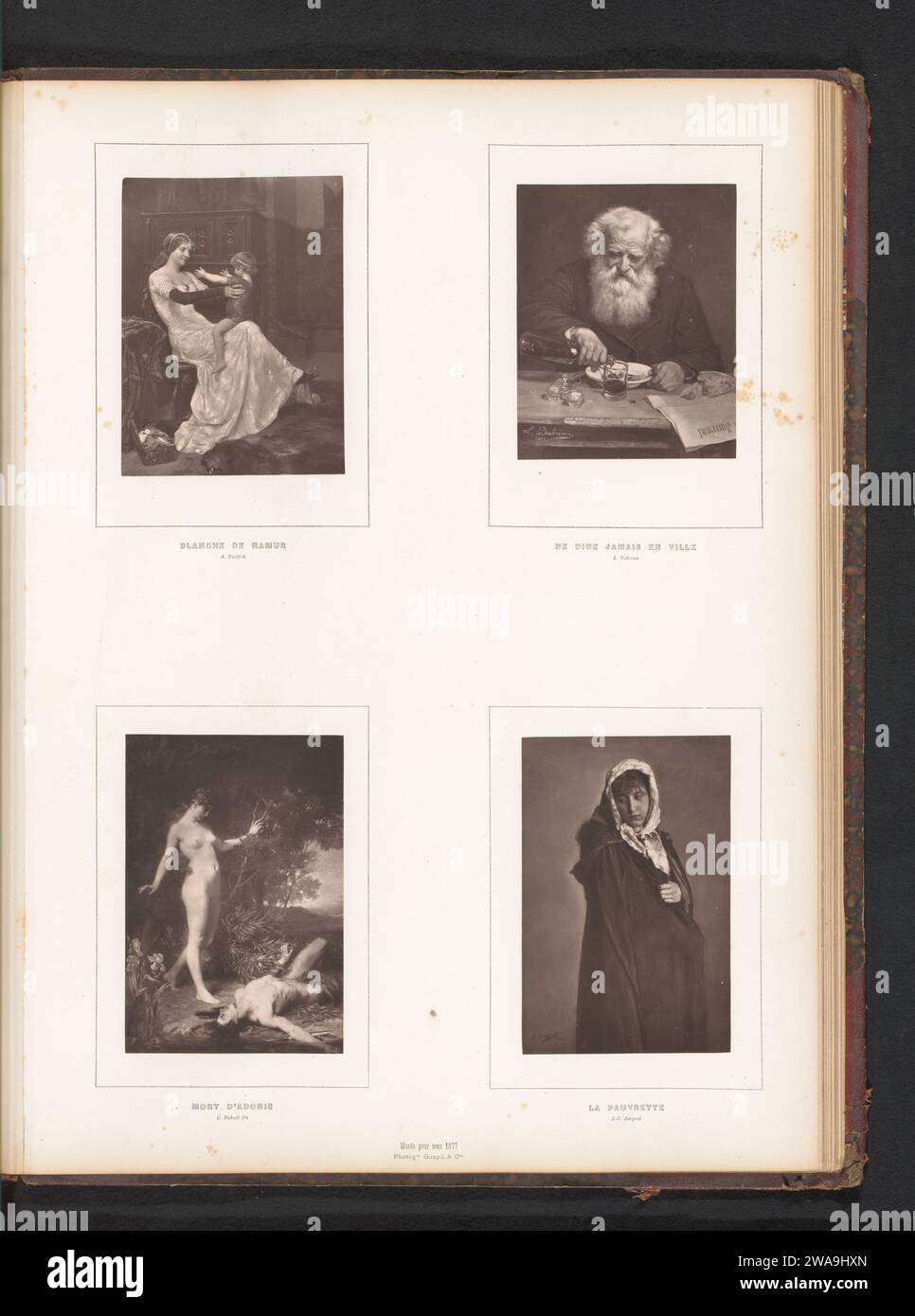 Vier kunstreproducties, Goupil & Cie., after Albert Edelfelt, after ...