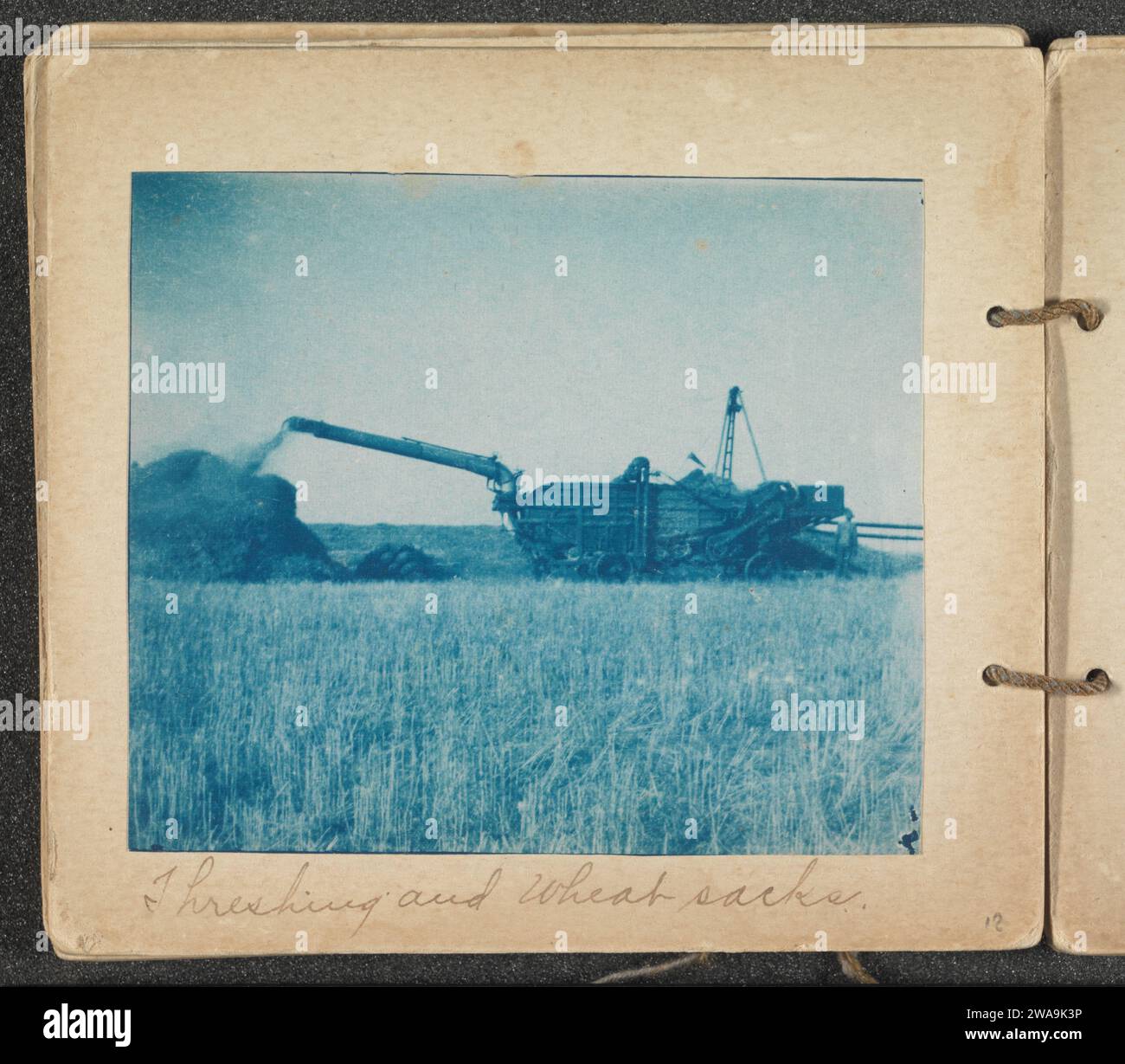 Threshing machine in a grain field, c. 1905 - c. 1920 photograph Part ...