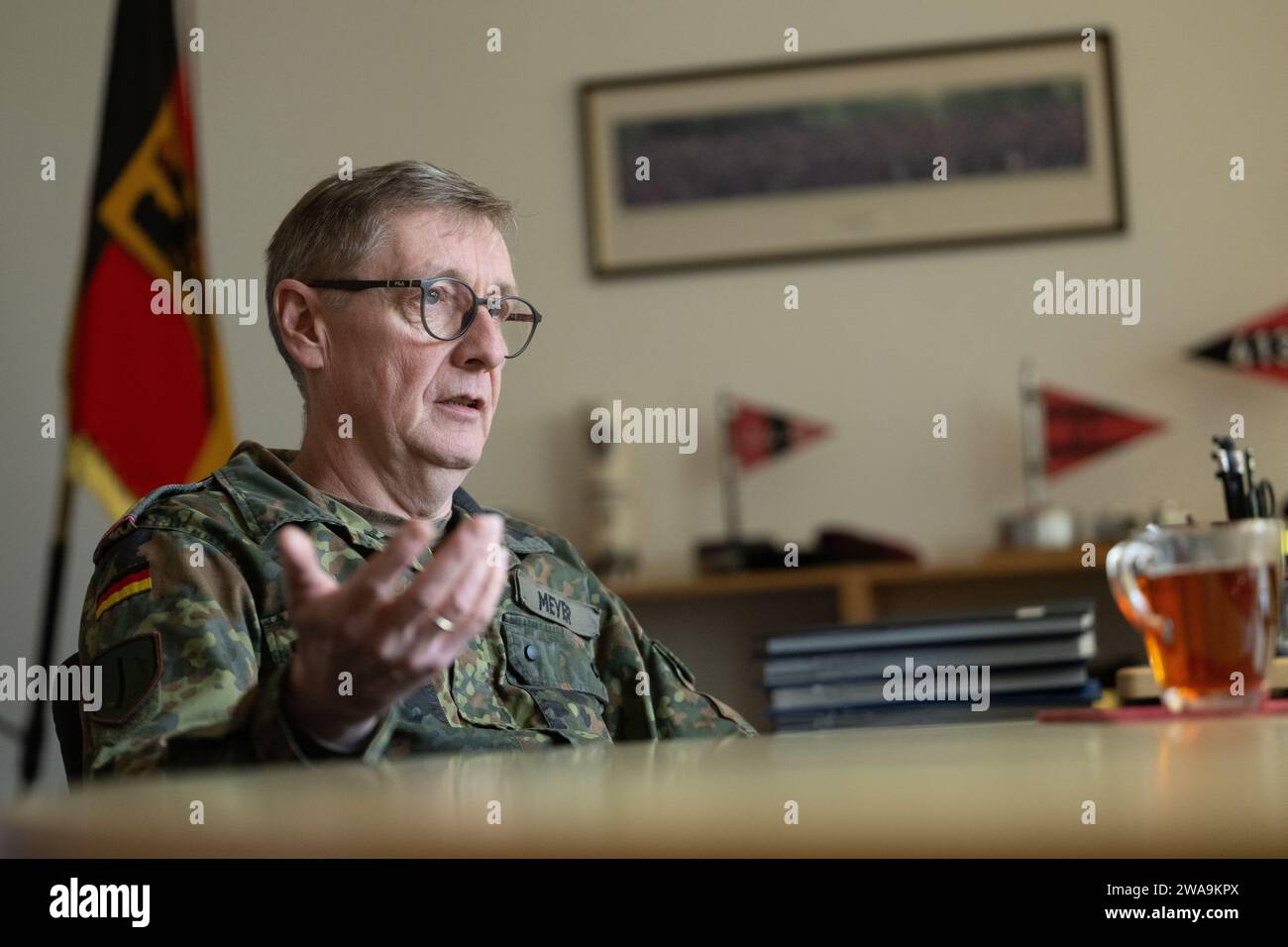 Calw, Germany. 11th Dec, 2023. Ansgar Meyer, Brigadier General of the ...