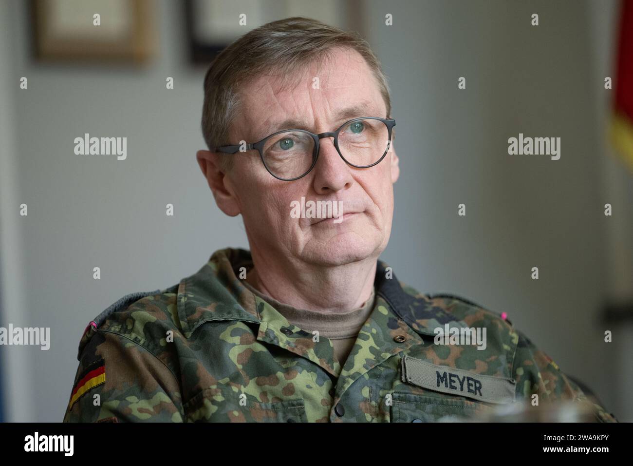 Calw, Germany. 11th Dec, 2023. Ansgar Meyer, Brigadier General of the ...