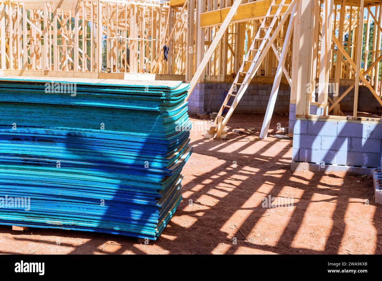 Materials for construction are available on construction site are ready ...