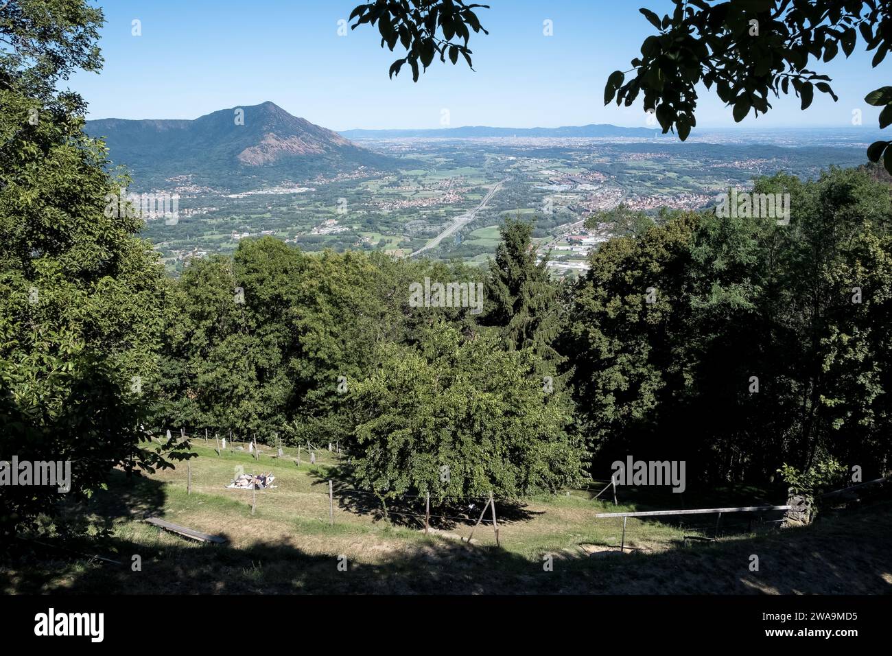 View of the of the Metropolitan City of Turin from the Sacra di San ...