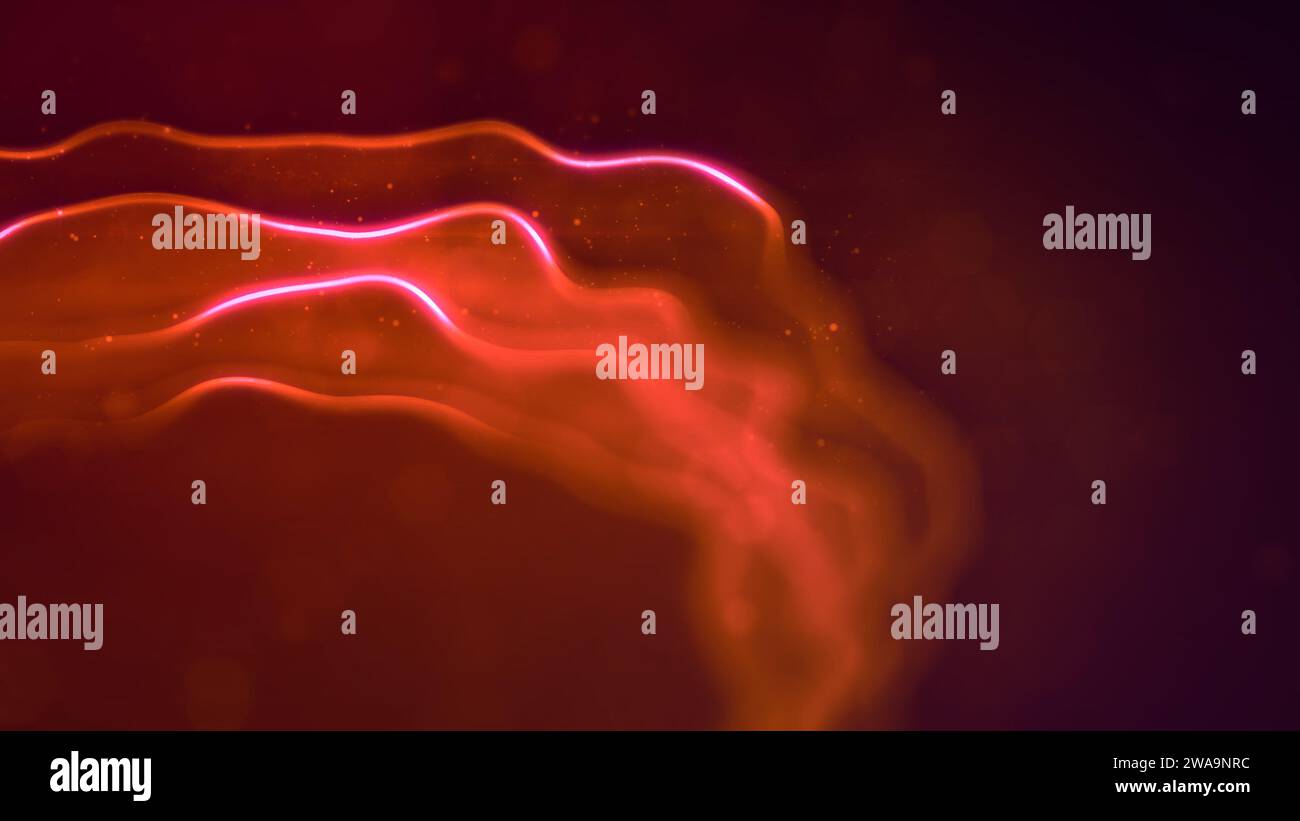 warm red - orange shifted delicate objects - abstract 3D illustration ...