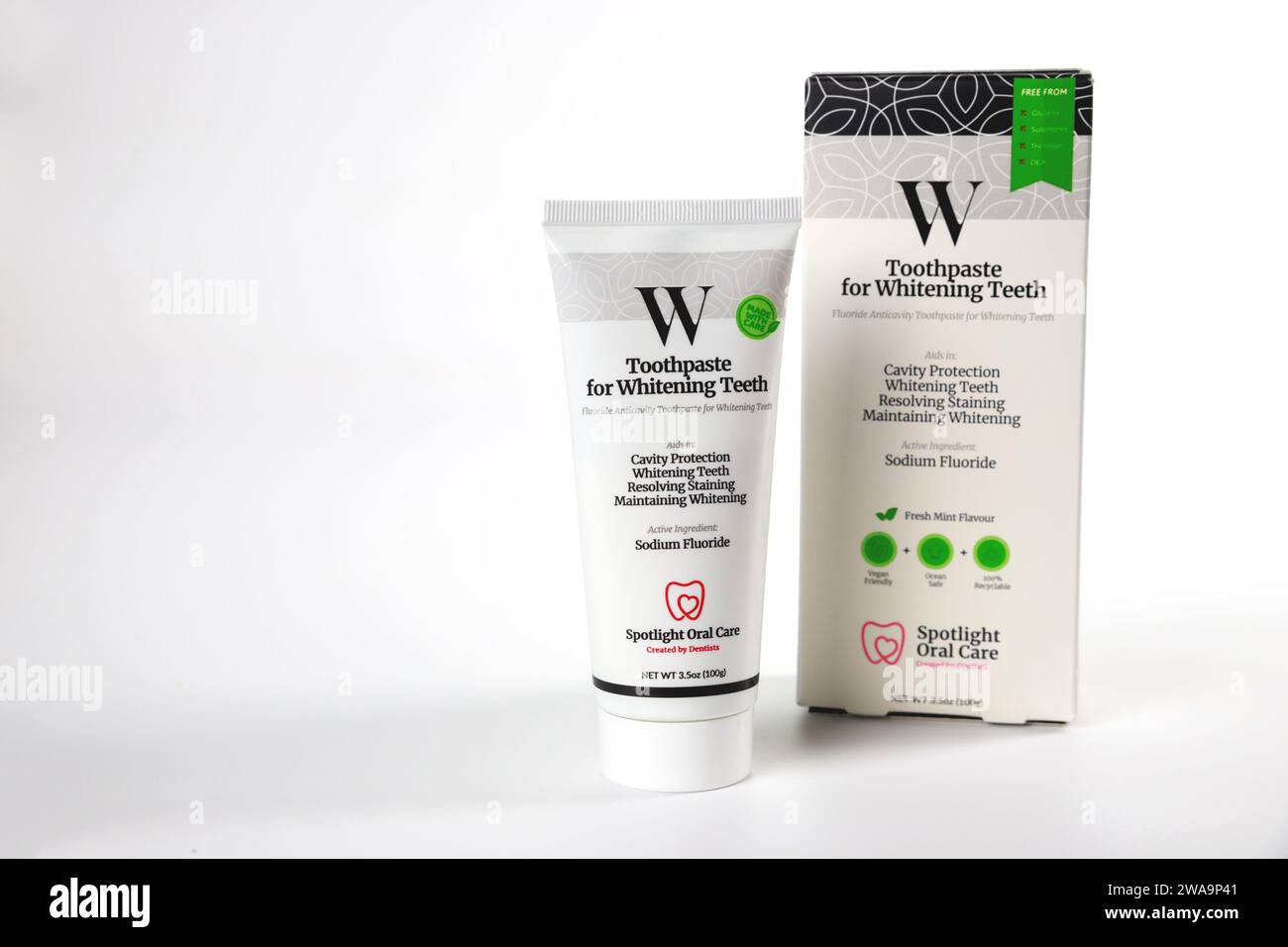 Brighten your teeth with Spotlight Oral Care whitening toothpaste Stock ...