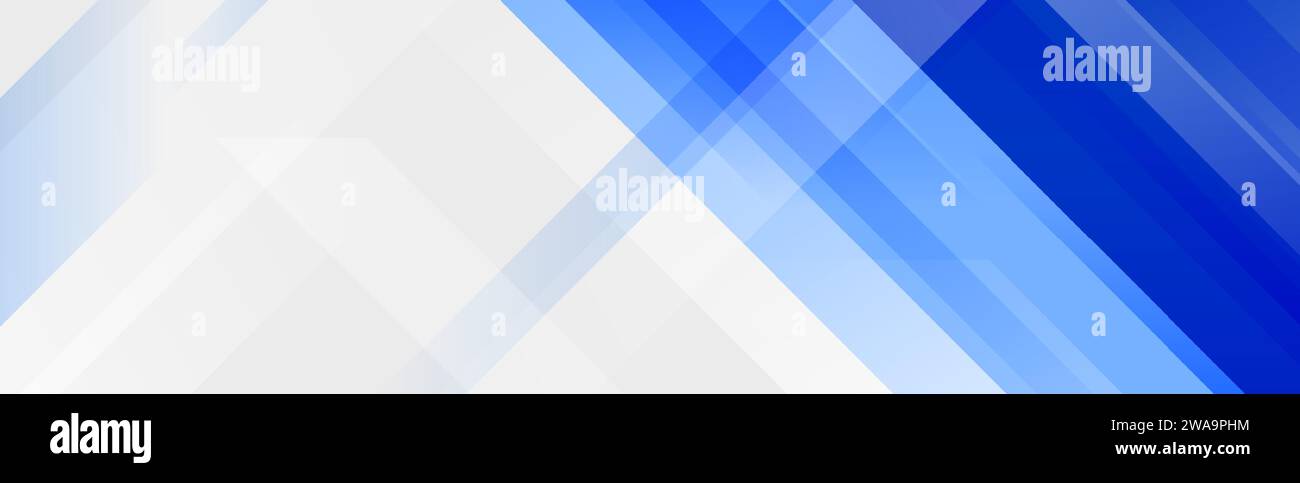 Blue and white diagonal line footer design. Abstract horizontal sport ...