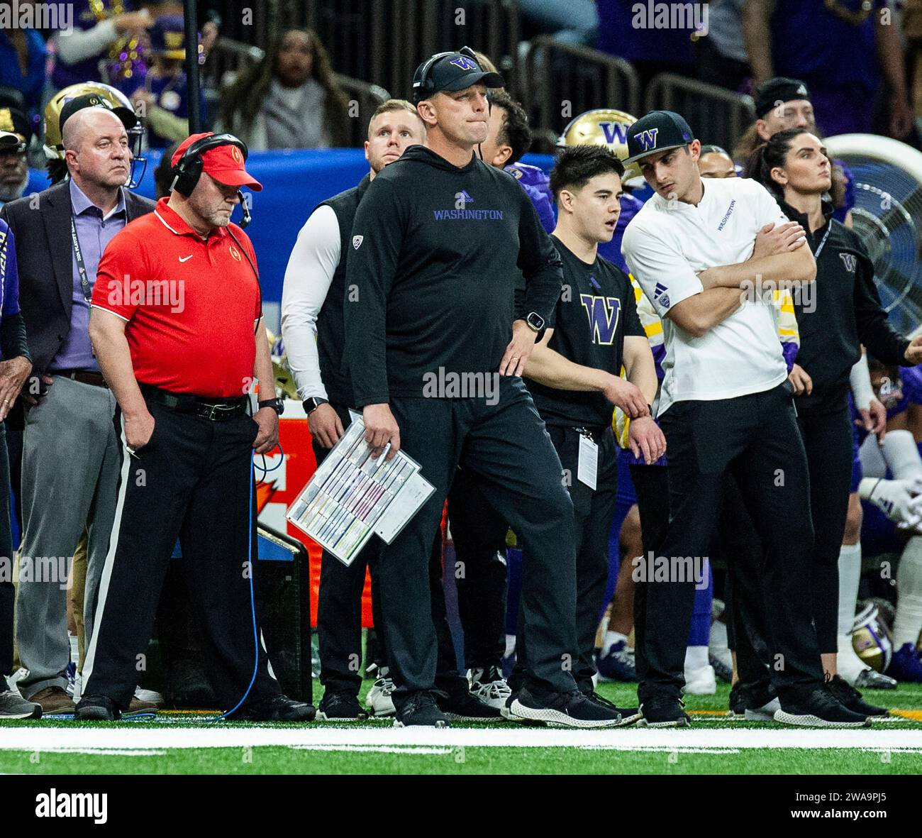 January 01 2024 New Orleans LA U.S.A. Washington head coach Kalen ...