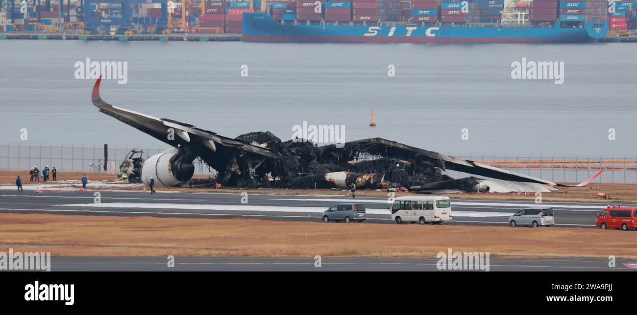 Members of the Aircraft Accidents Investigation Commission by Japan's ...