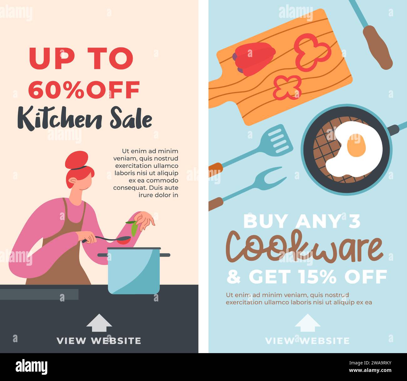 Cookware shop store Stock Vector Images - Alamy