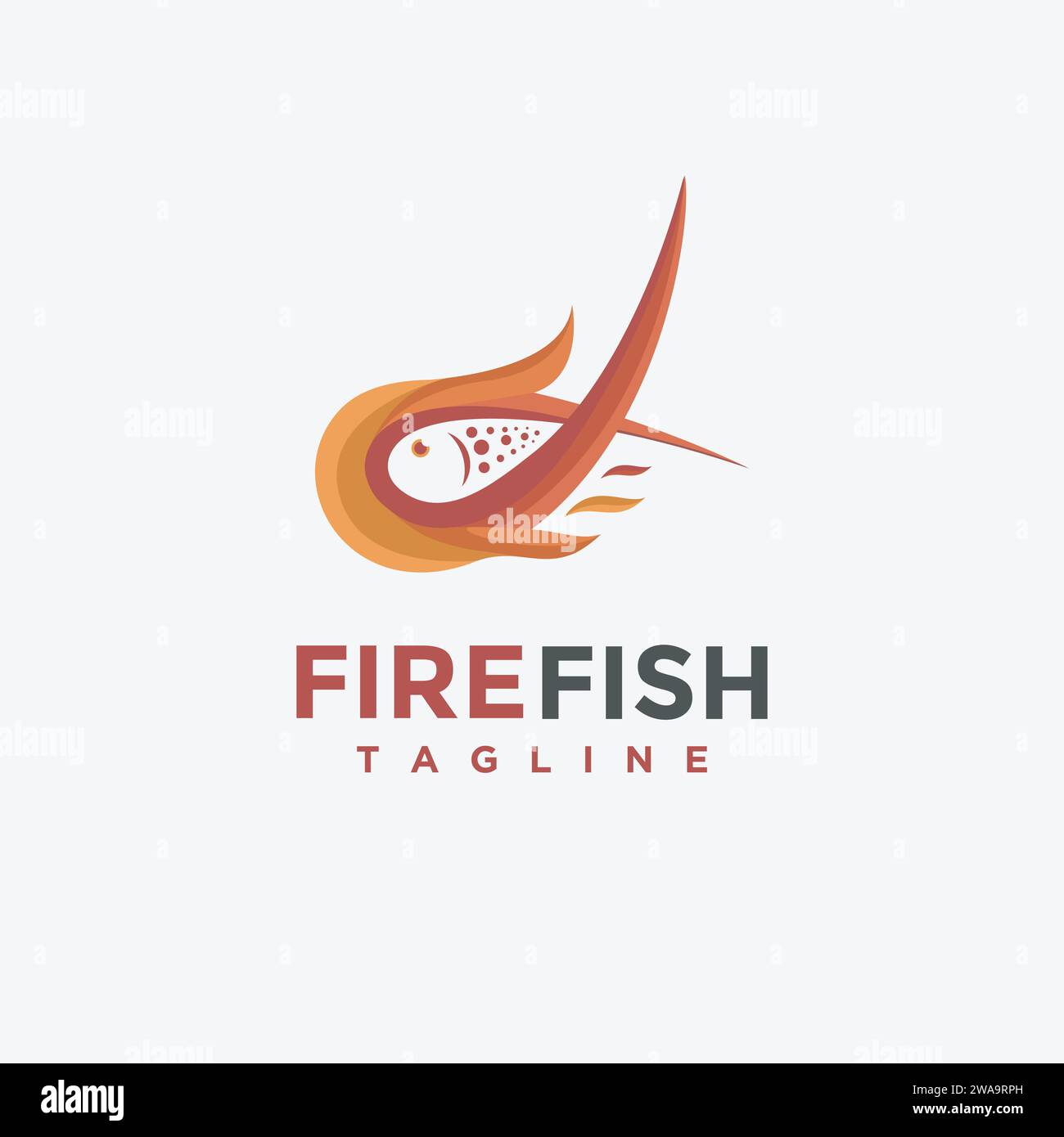 Modern Fire fish logo icon vector template on white background Stock ...