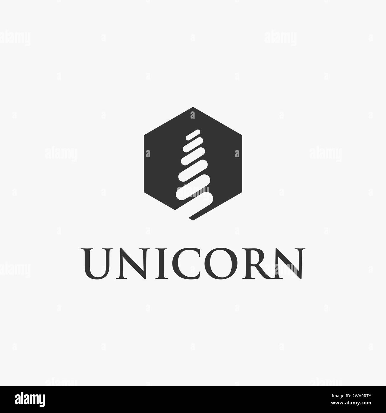 Modern corporate minimalist of unicorn horn logo, unicorn logo icon ...