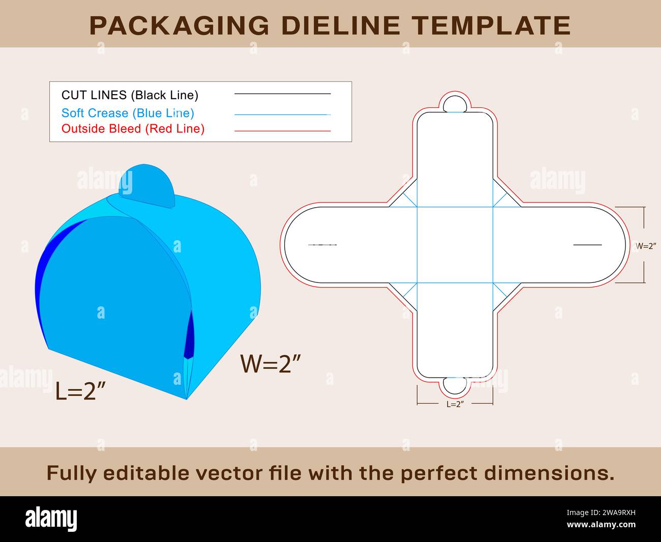 Birthday Party Gift Box, Favor Box, Wedding Gift Box Dieline Template ...