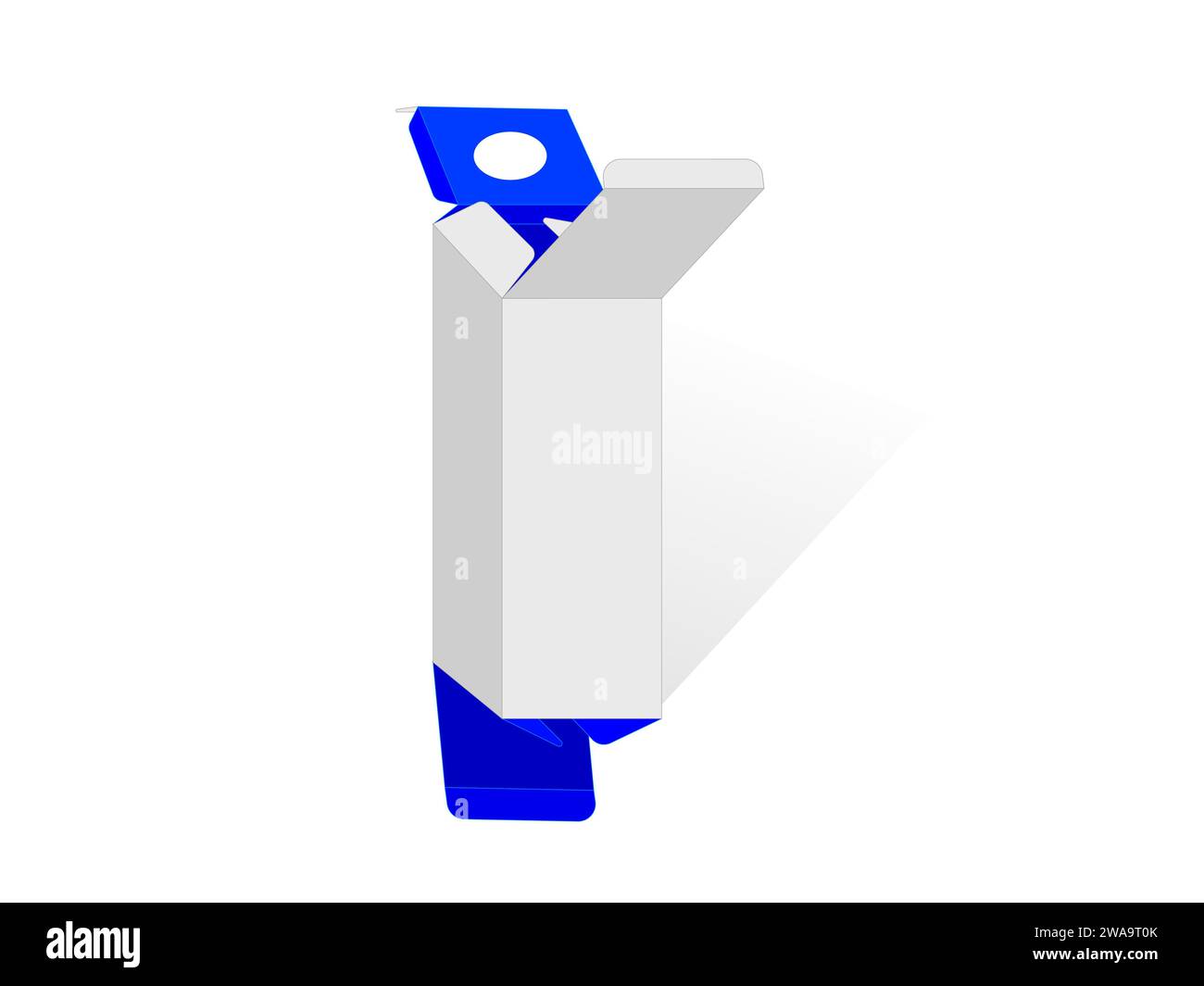 Cosmetic Tube Box Wide Dieline Template Editable Vector File Stock ...