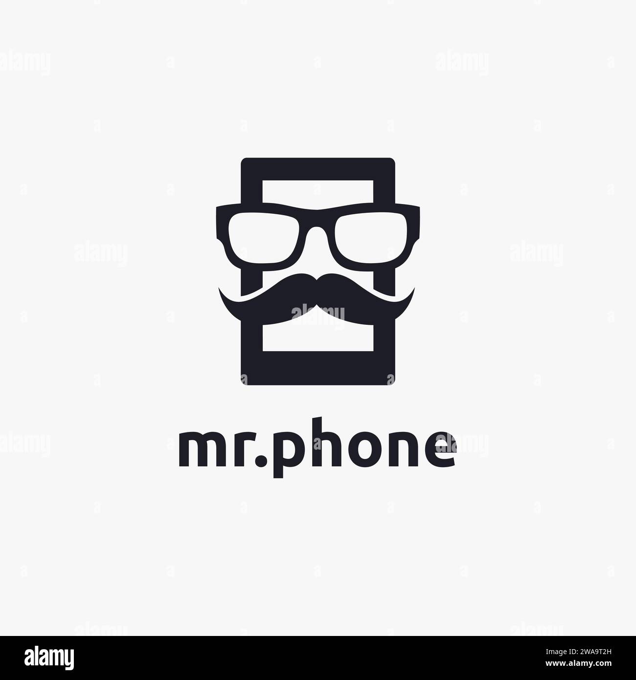 mister phone logo icon vector template on white background Stock Vector ...