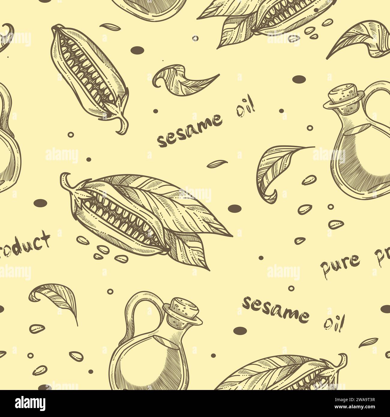 Sesame seed oil liquid Stock Vector Images - Alamy