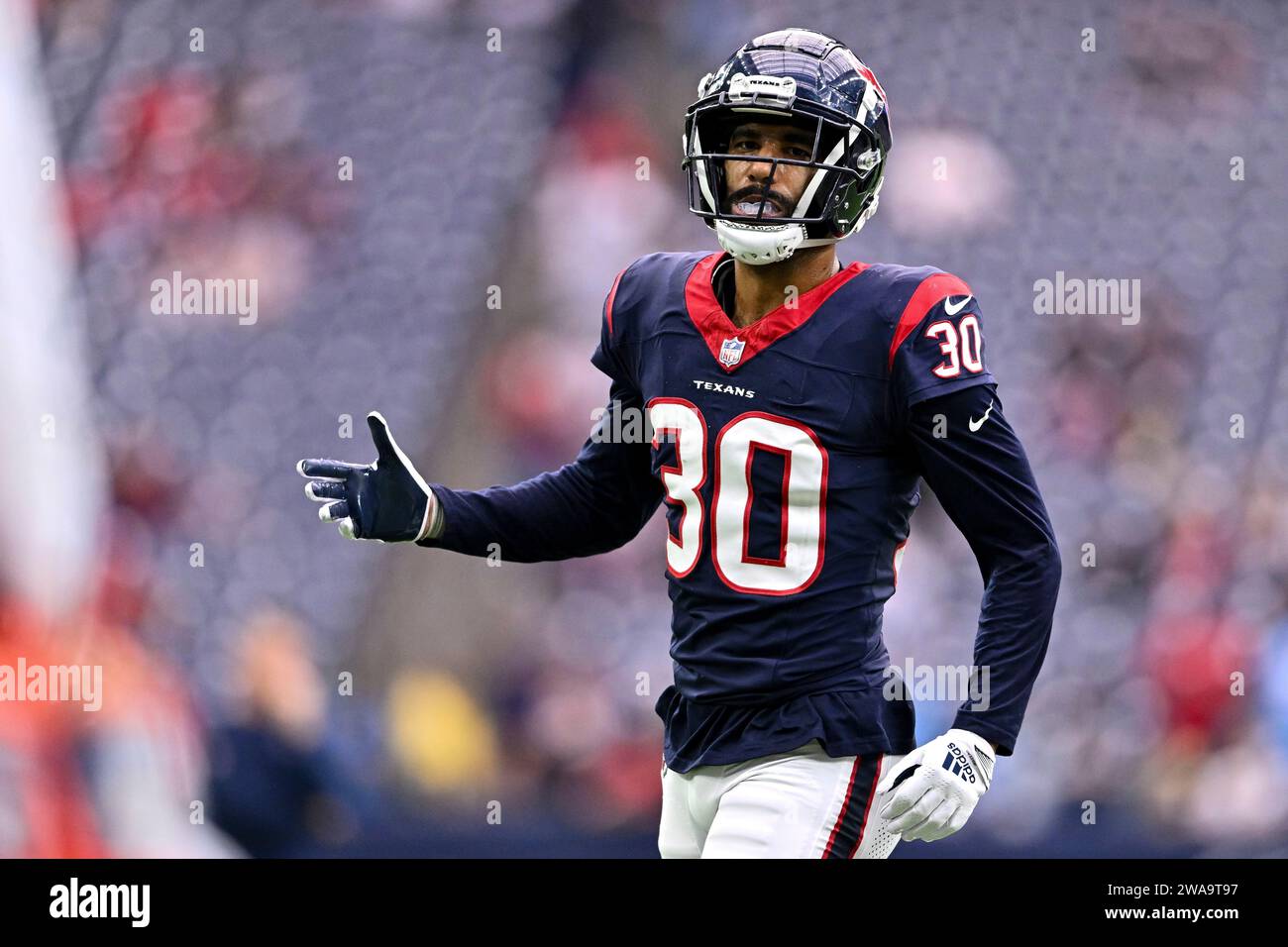 Houston Texans safety DeAndre Houston-Carson (30) looks on prior to an ...