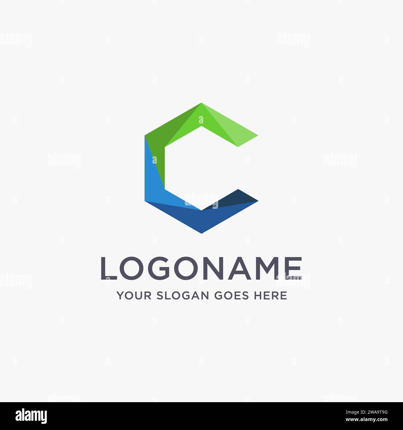 Modern abstract letter C logo icon vector template on white background ...