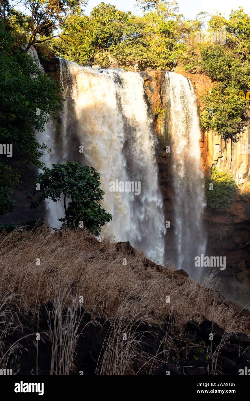 Aerial view epic waterfall cascading hi-res stock photography and ...