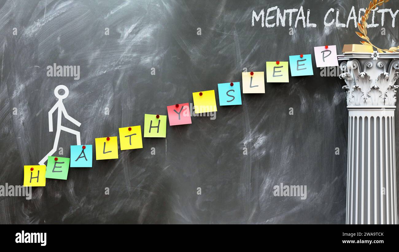 Healthy sleep leads to Mental clarity - a metaphor showing how healthy ...