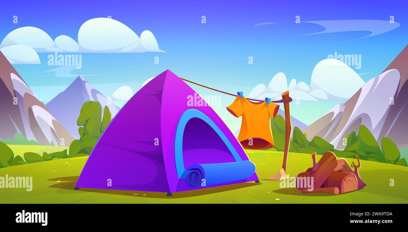 Firewood on green grass Stock Vector Images - Alamy