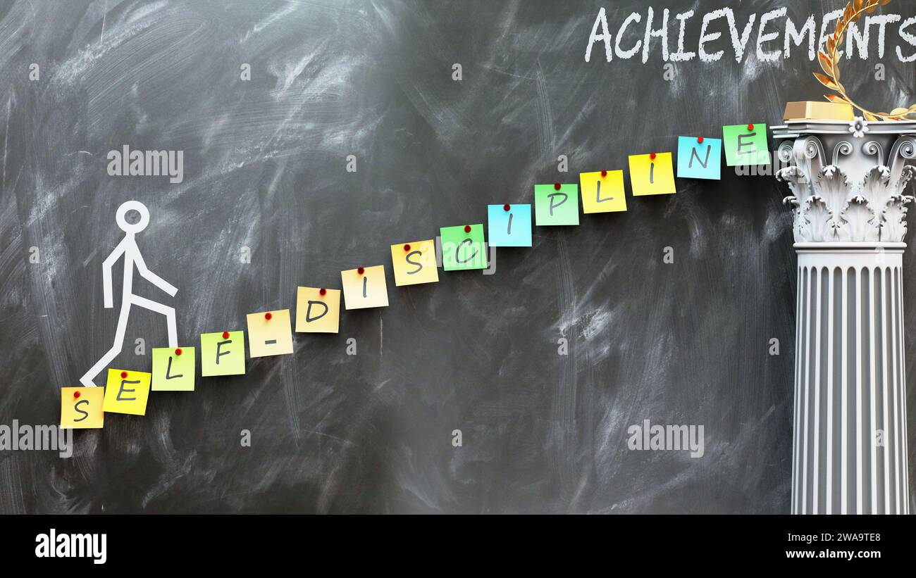 Self discipline leads to Achievements - a metaphor showing how self ...
