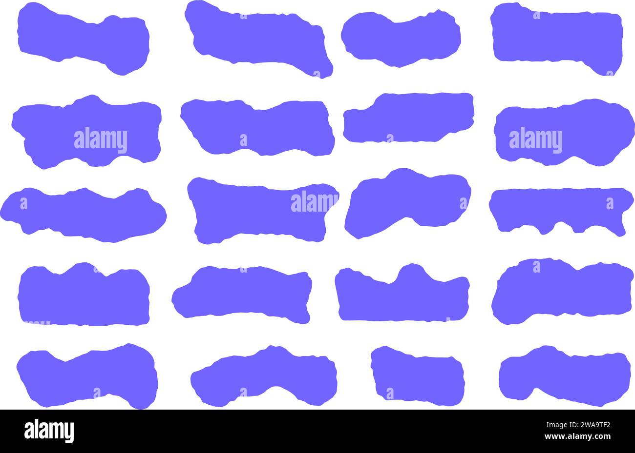 Abstract liquid shapes. Organic flat blobs. Irregular fluid bubbles ...