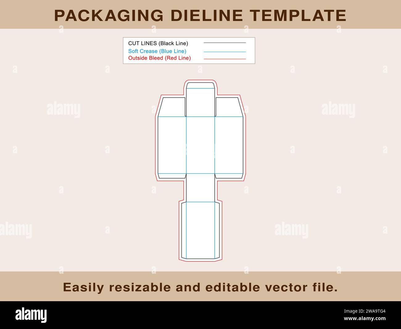 Gift Box, Box With Lid, Die line Template, Editable Vector File Stock ...