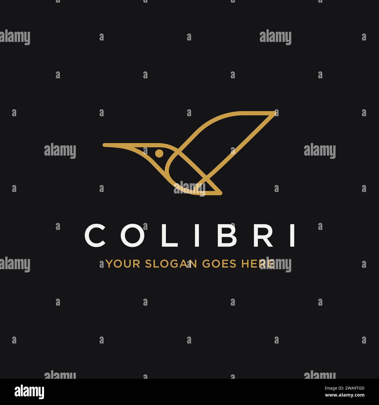 Colibri black silhouette Stock Vector Images - Alamy