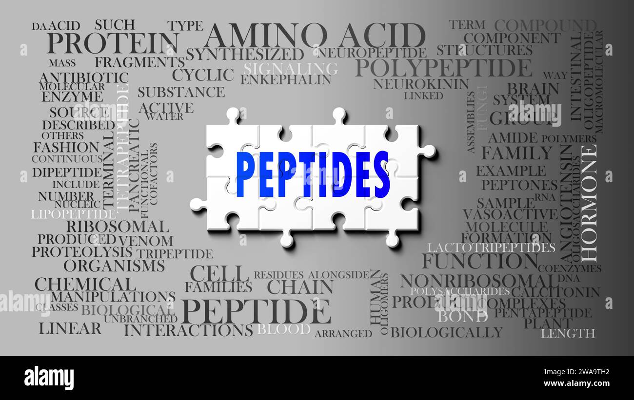 Peptides - a complex subject, related to many concepts. Pictured as a ...