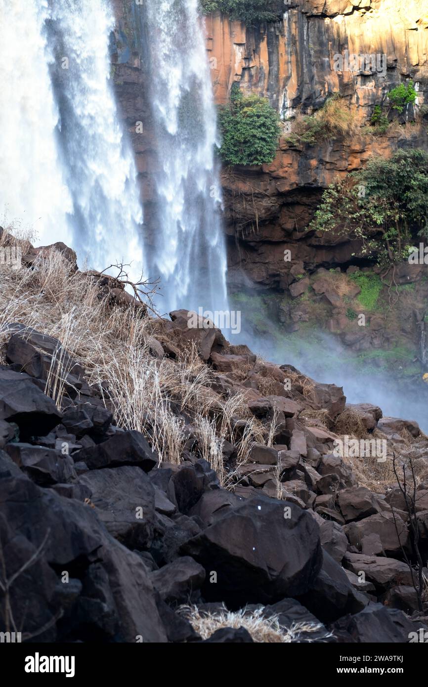 Vast waterfall cascades down hi-res stock photography and images - Alamy