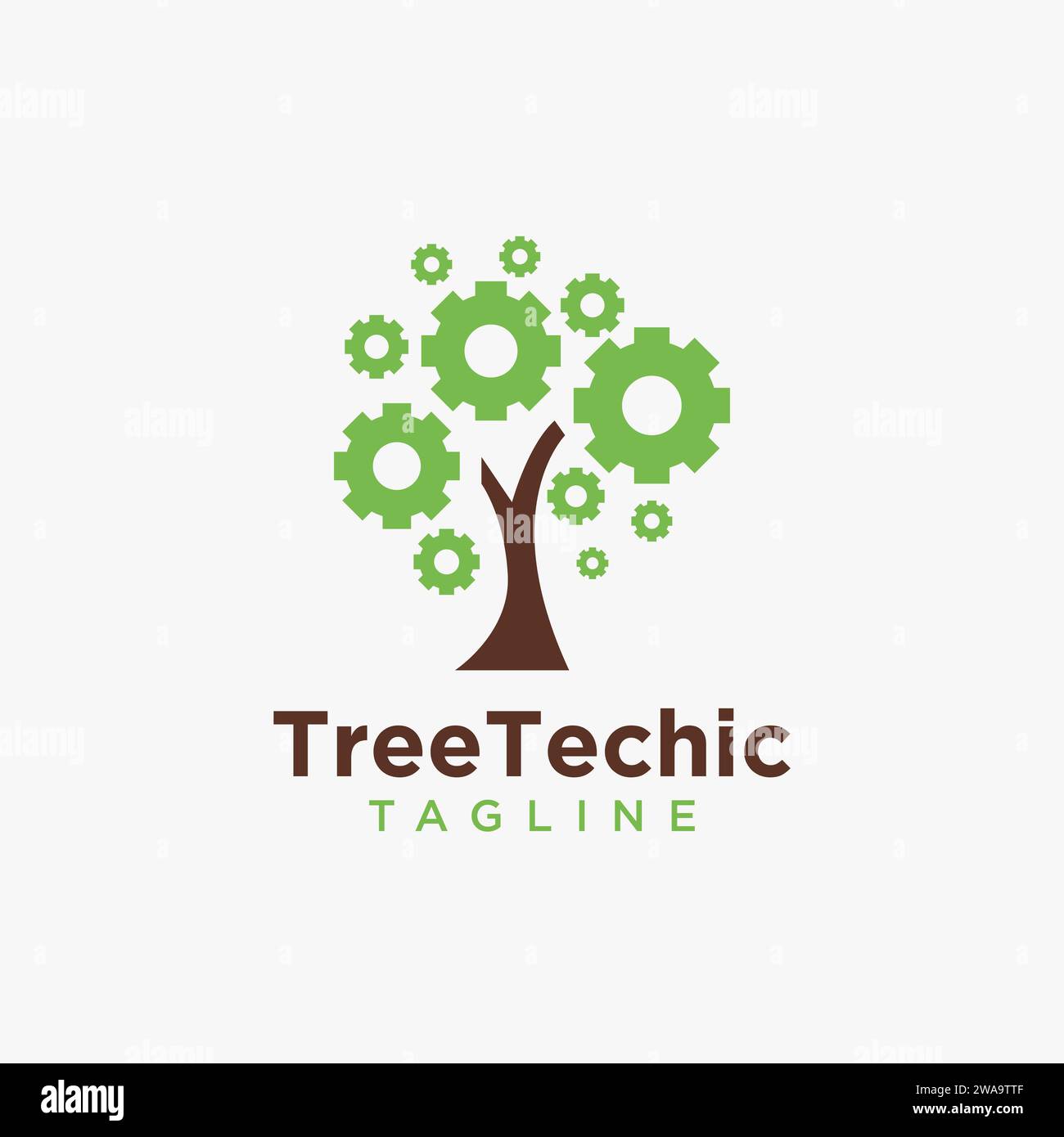 Technic gear tree logo Stock Vector Image & Art - Alamy