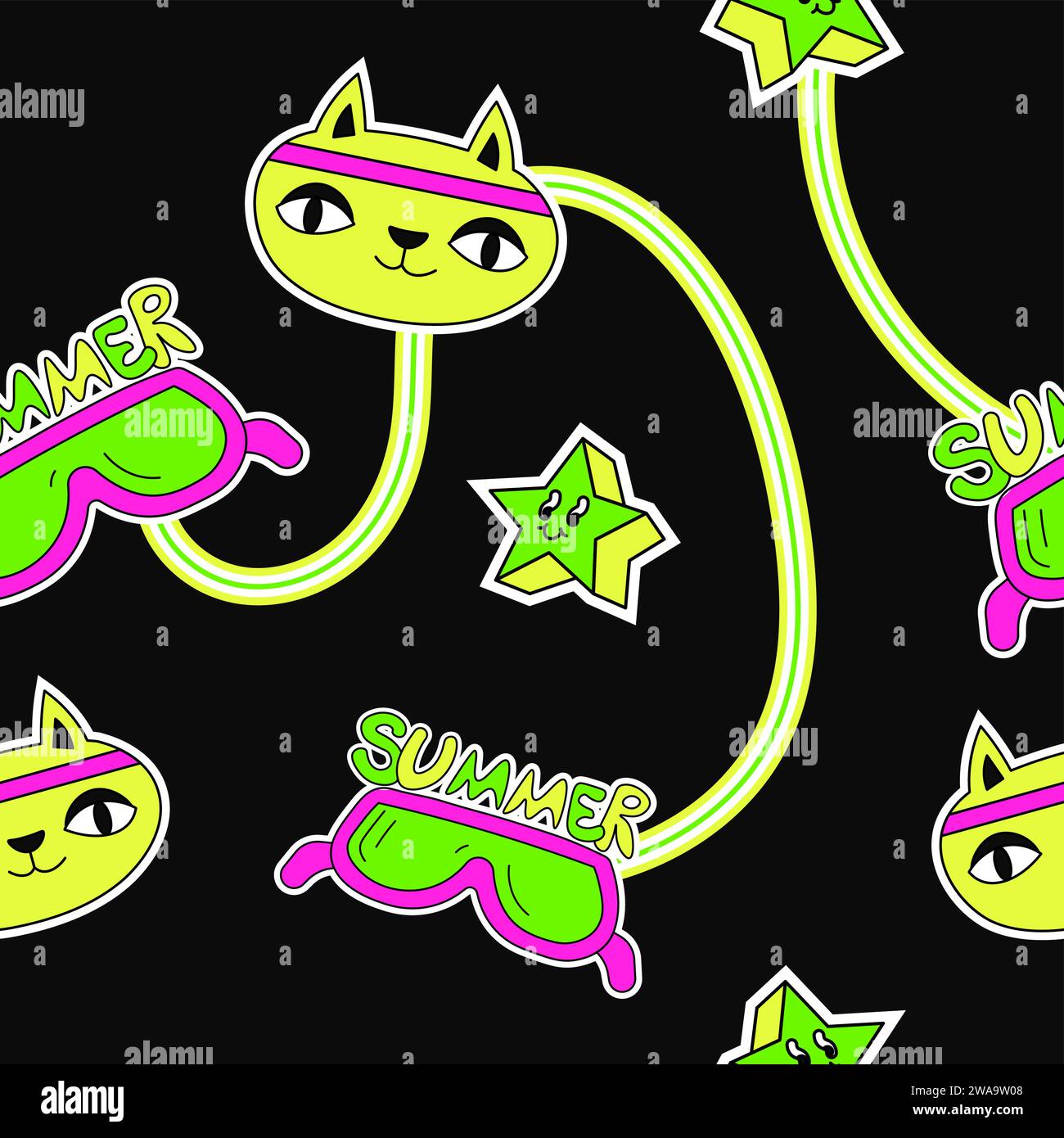 Creative composition cat Stock Vector Images - Alamy