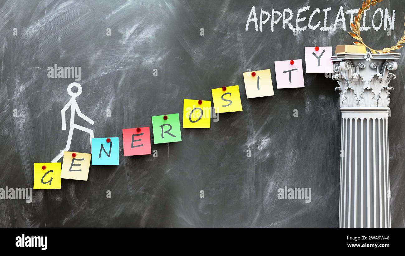Generosity leads to Appreciation - a metaphor showing how generosity ...