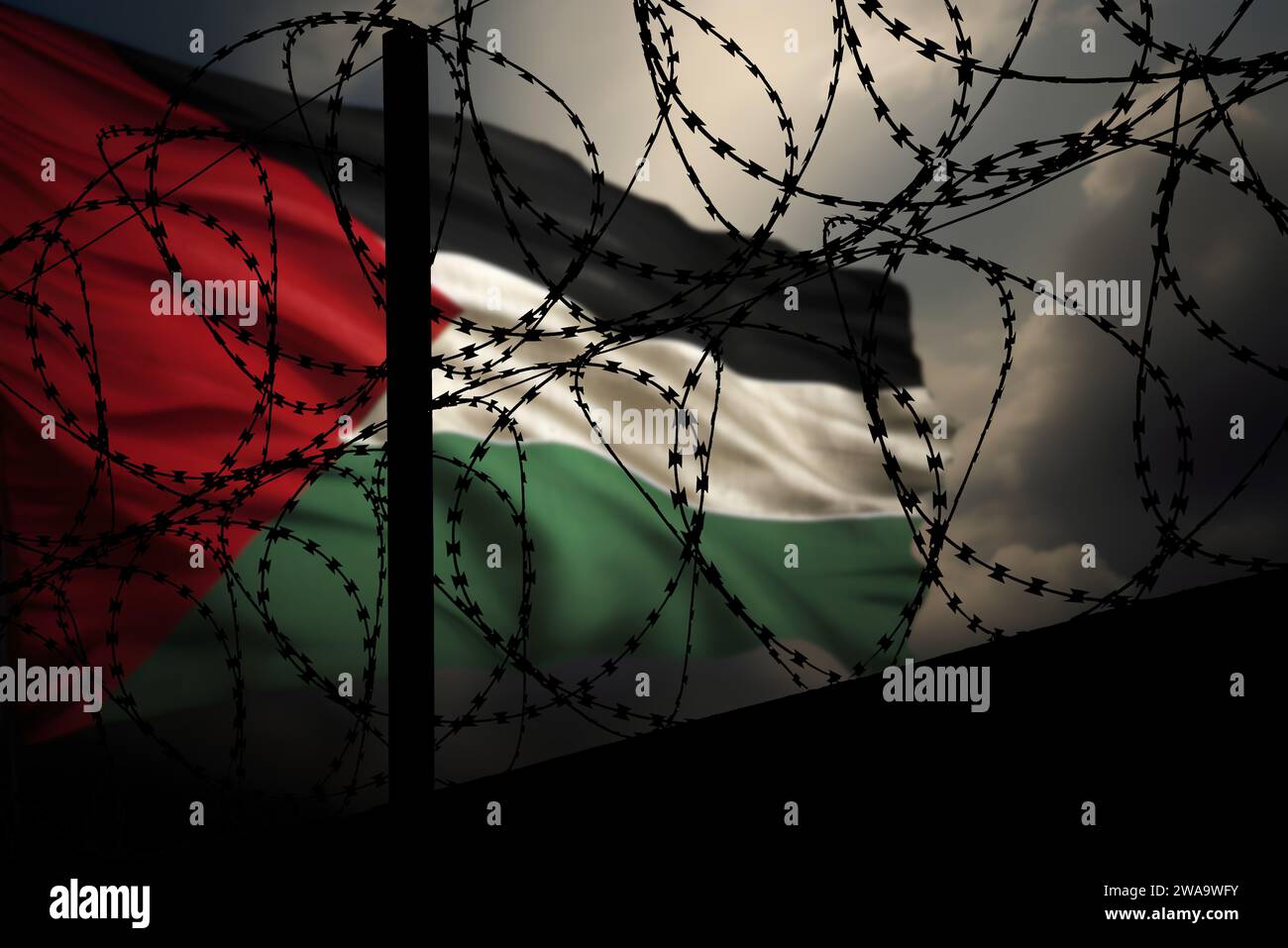 Flags of Israel and Palestine Stock Photo - Alamy