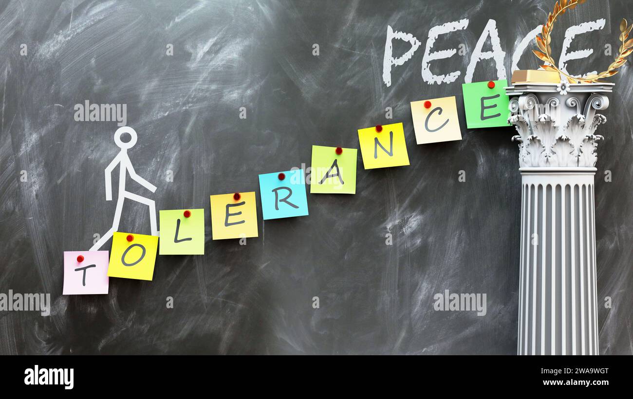 Tolerance leads to Peace - a metaphor showing how tolerance makes the ...