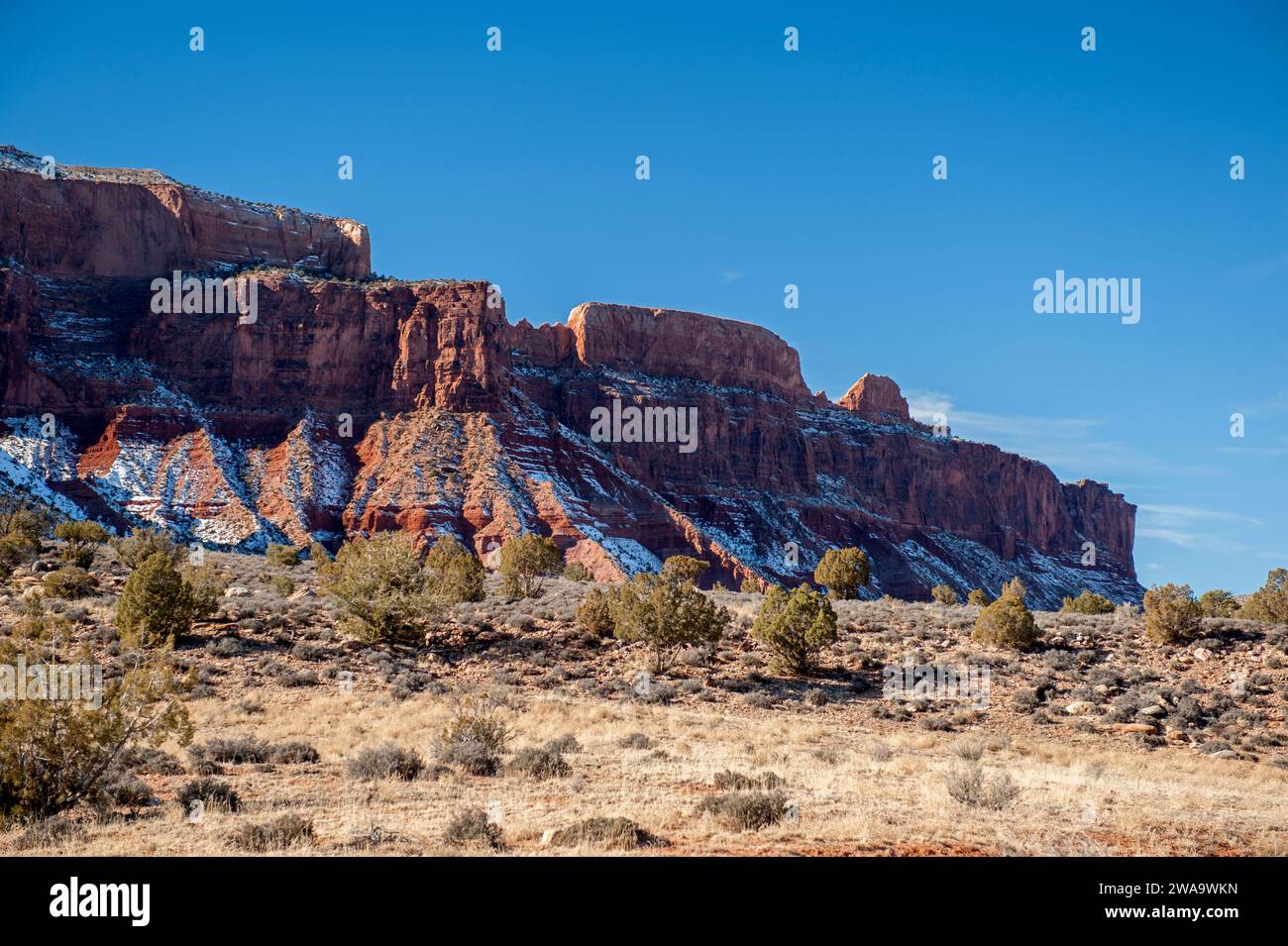 Sandstone cliffs next to the Dolores River at Gateway, Colorado Stock ...